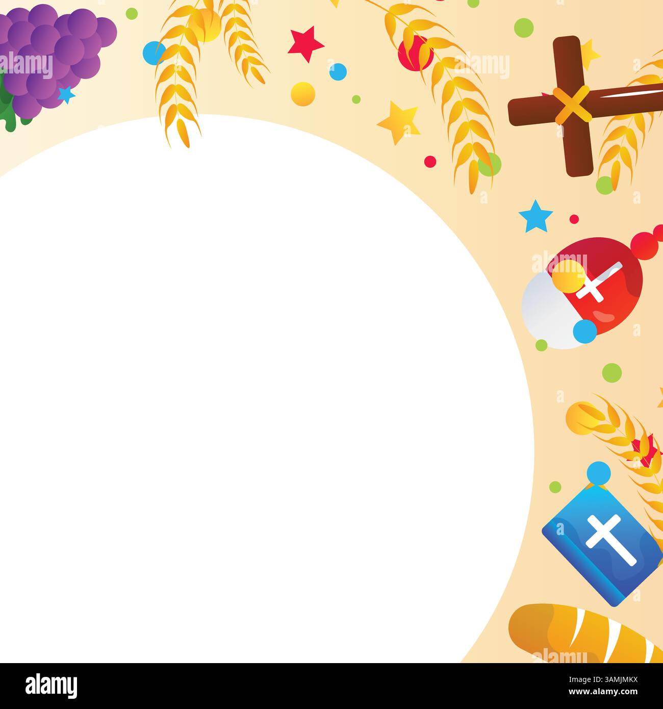 Holy Frames Sacred Religious Illustration with Divine Symbols Stock ...