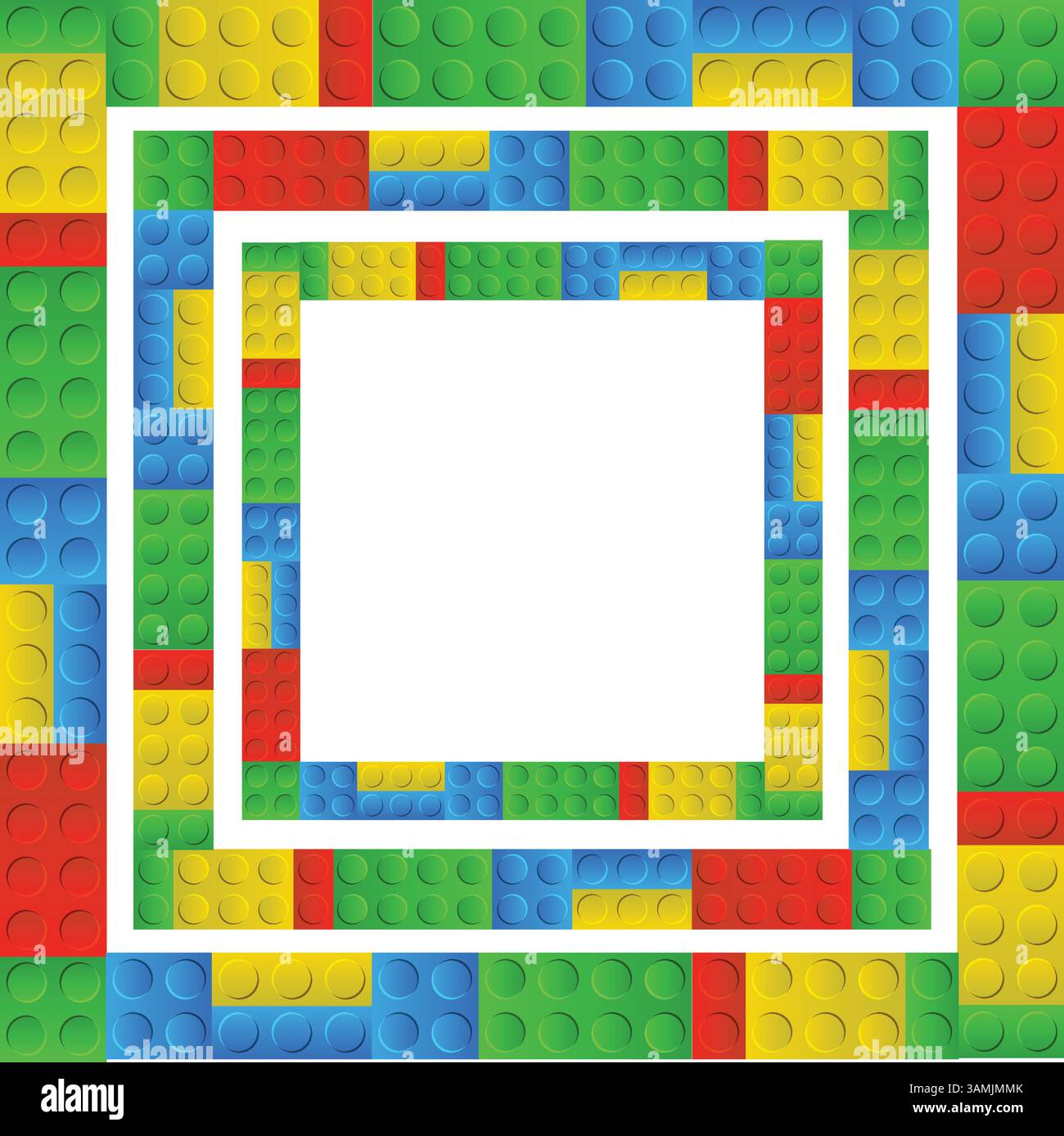 Colorful Block Frame Illustration Creative Toy Construction Design ...