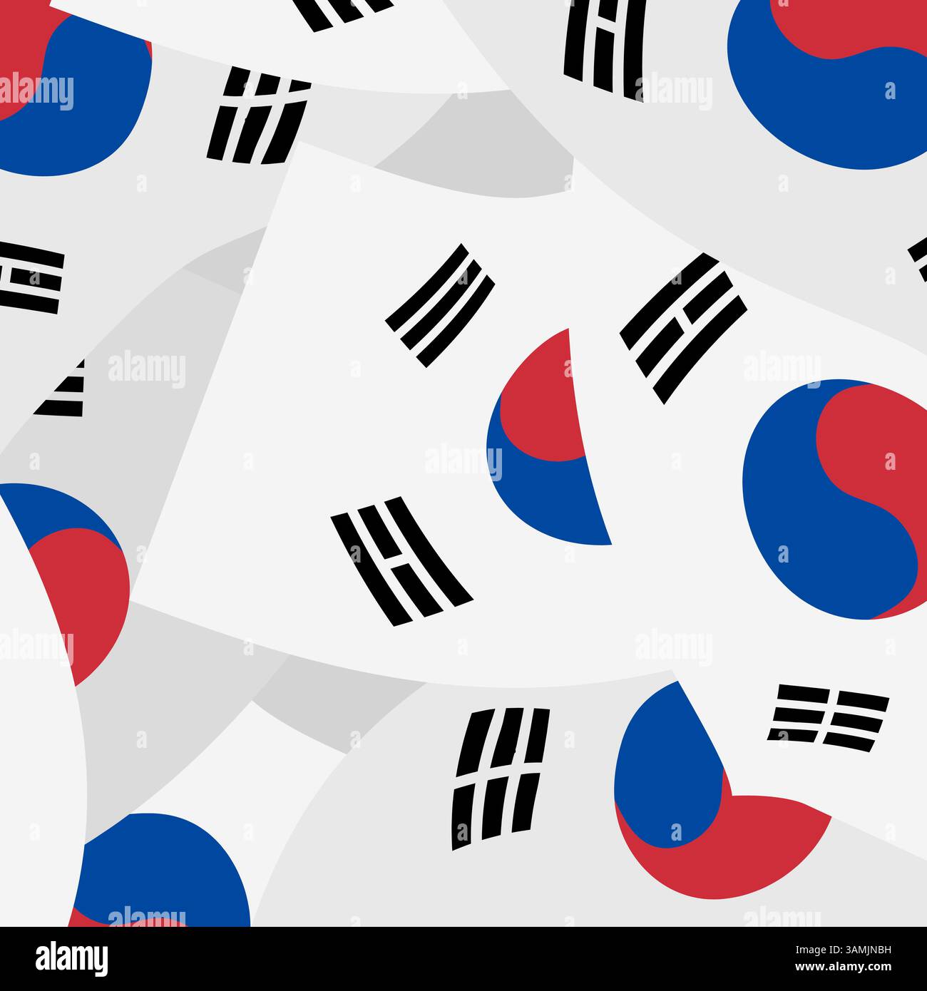 South Korea Flags Pattern Background.Vector illustration Stock Vector ...