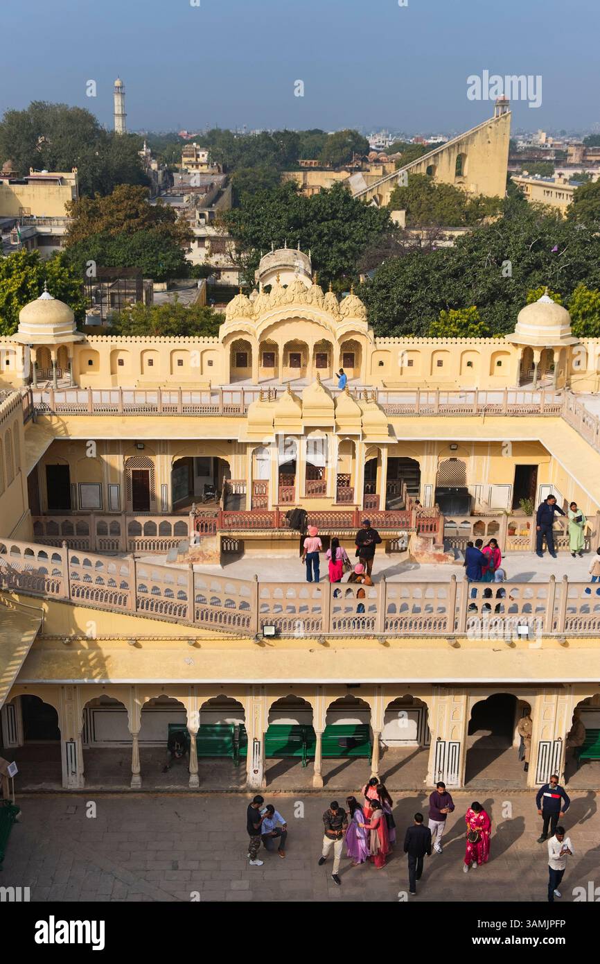 Hawa Mahal Palace of the winds Rear view Jaipur Rajasthan India Stock ...
