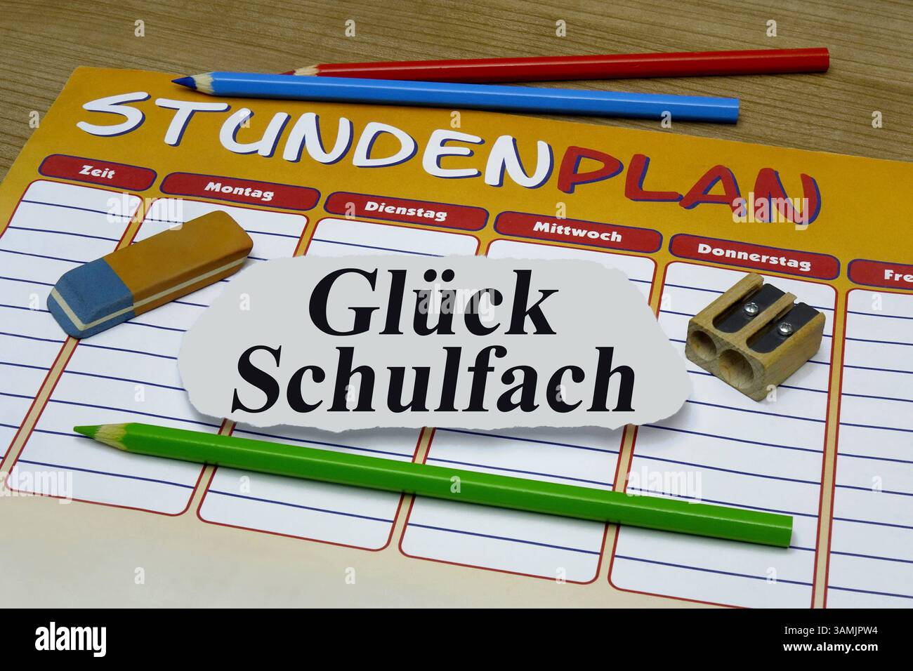 Stundenplan und Schulfach Glück Fotomontage: Stundenplan und Schulfach ...