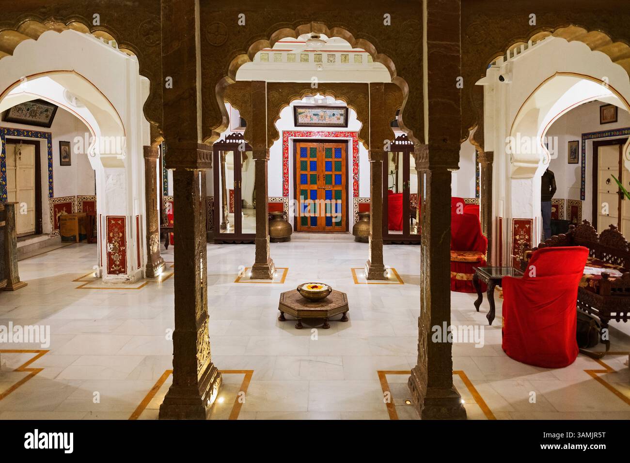 Haveli hotel interior Bundi Rajasthan India Stock Photo - Alamy