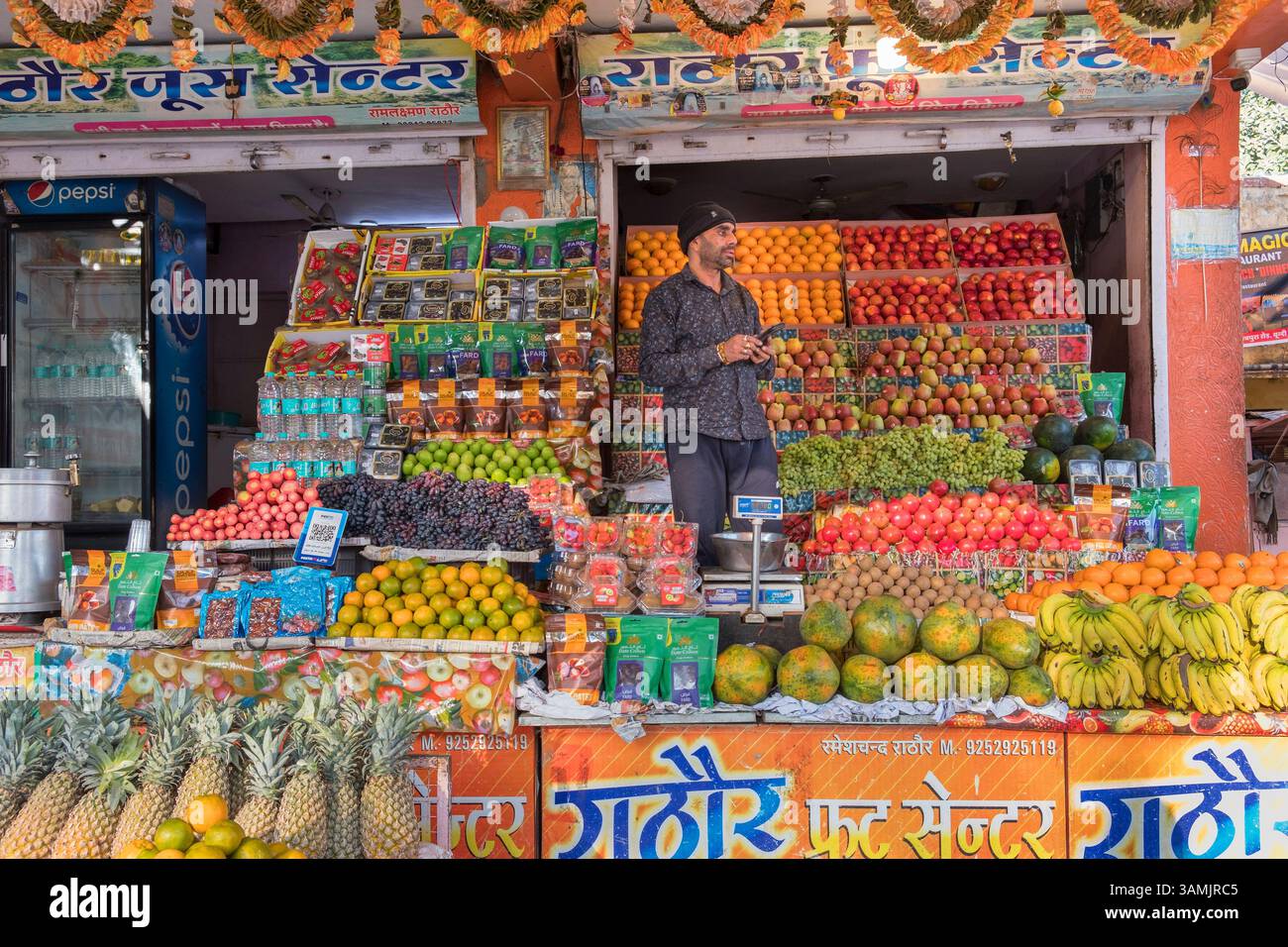Fruit stall Bundi market Rajasthan India Stock Photo - Alamy