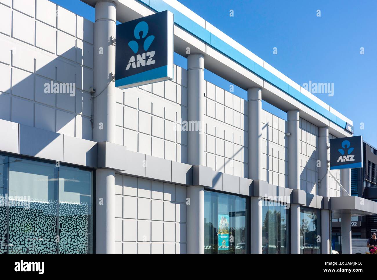 Anz riccarton branch bank banking logo exterior banks retail chr hi-res stock photography and ...