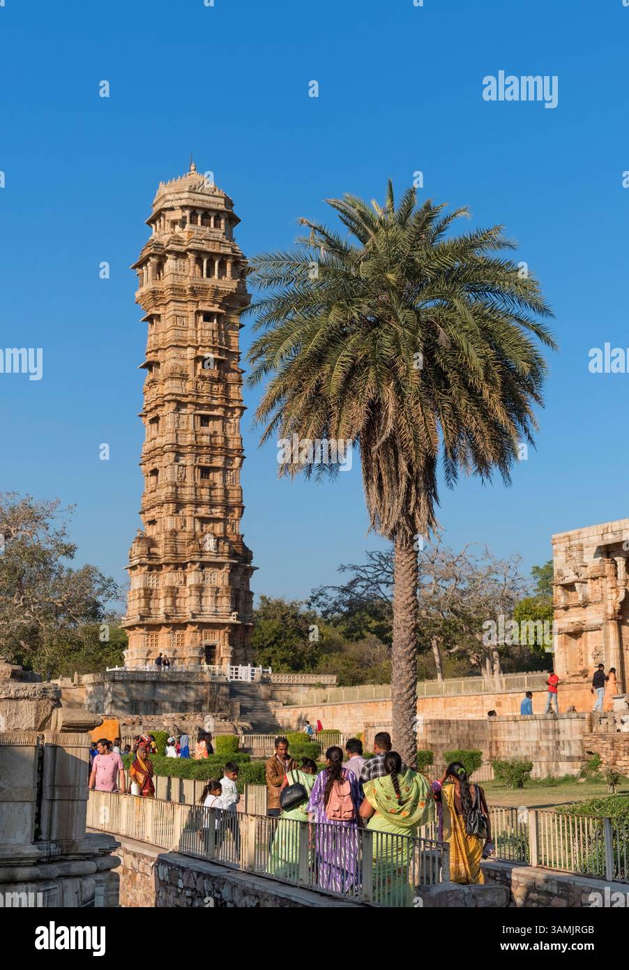 Vijaya Stambha Tower of Victory Chittorgarh Fort Rajasthan India Stock ...