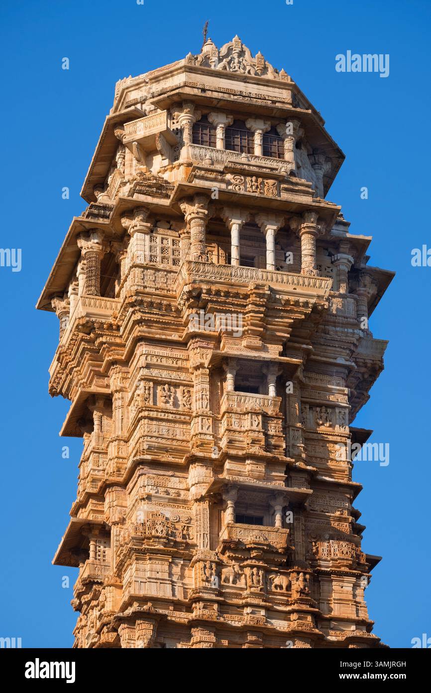 Vijaya Stambha Tower of Victory Chittorgarh Fort Rajasthan India Stock ...