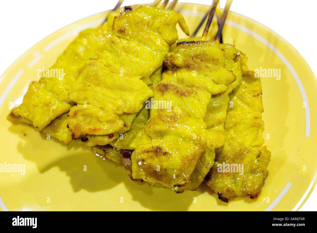 Die cut of Food Scene of roasted pork thai style is grill or pork ...