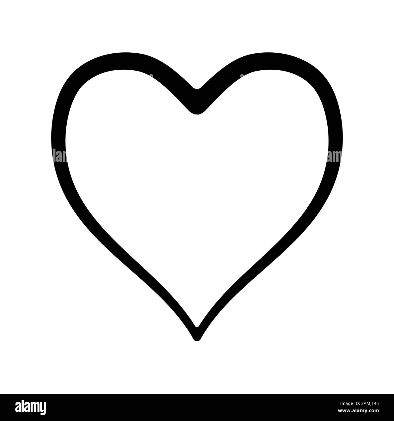 Bold black outlined heart shape symbol Stock Vector Image & Art - Alamy