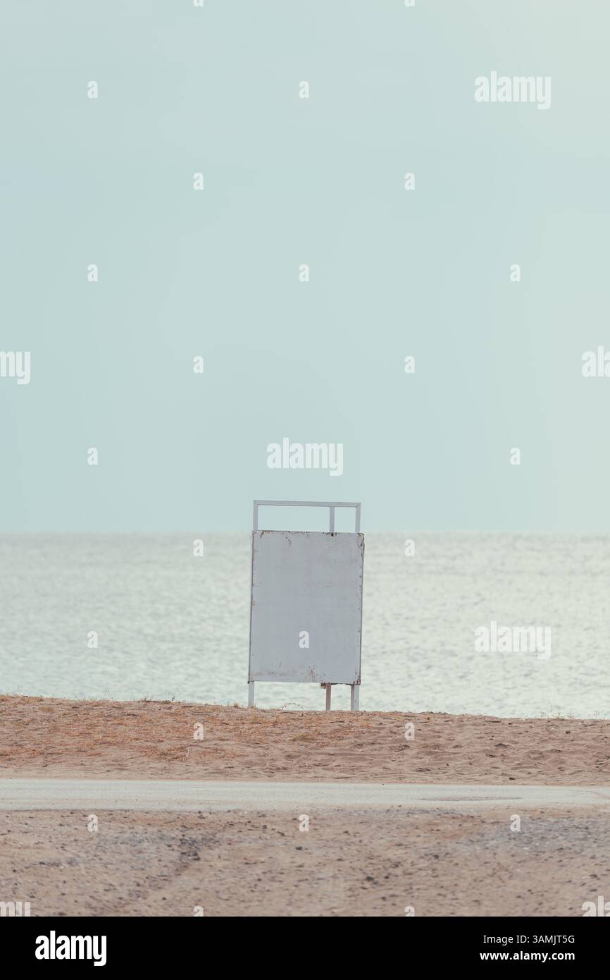 Beach changing room or dressing booth at Aegean sea shoreline in summer ...