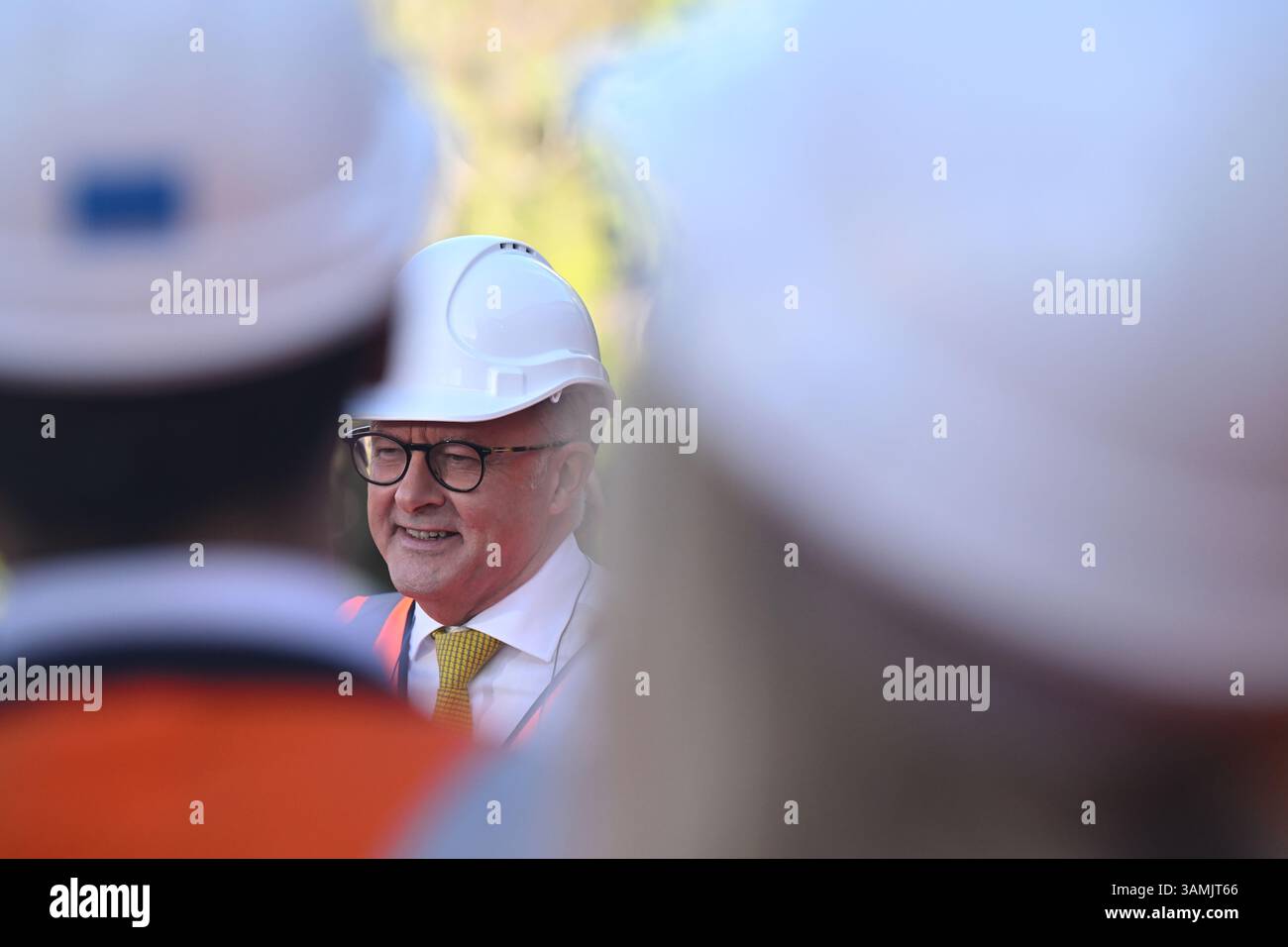 Boyer, Australia. 14th Apr, 2025. Australian Prime Minister Anthony ...