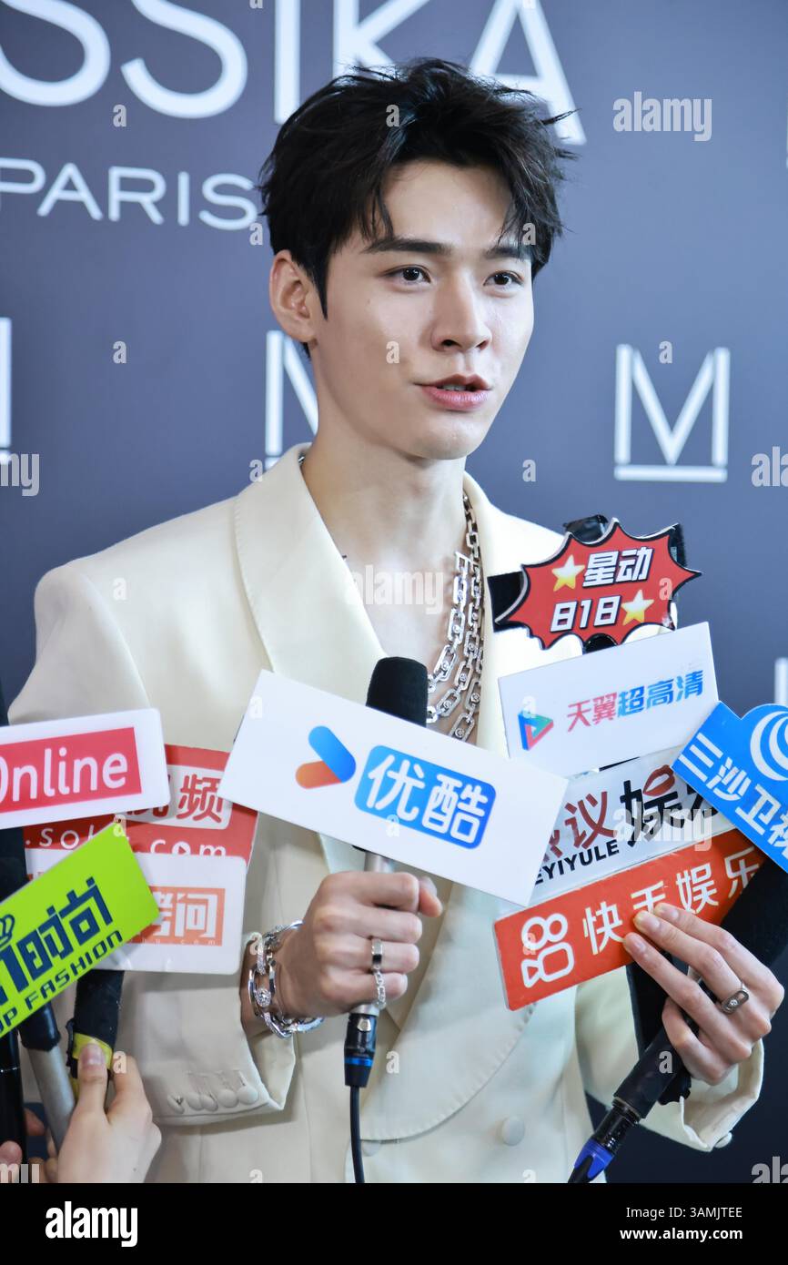 Chinese actor Gong Jun attends an activity in Ningbo City, east China's ...