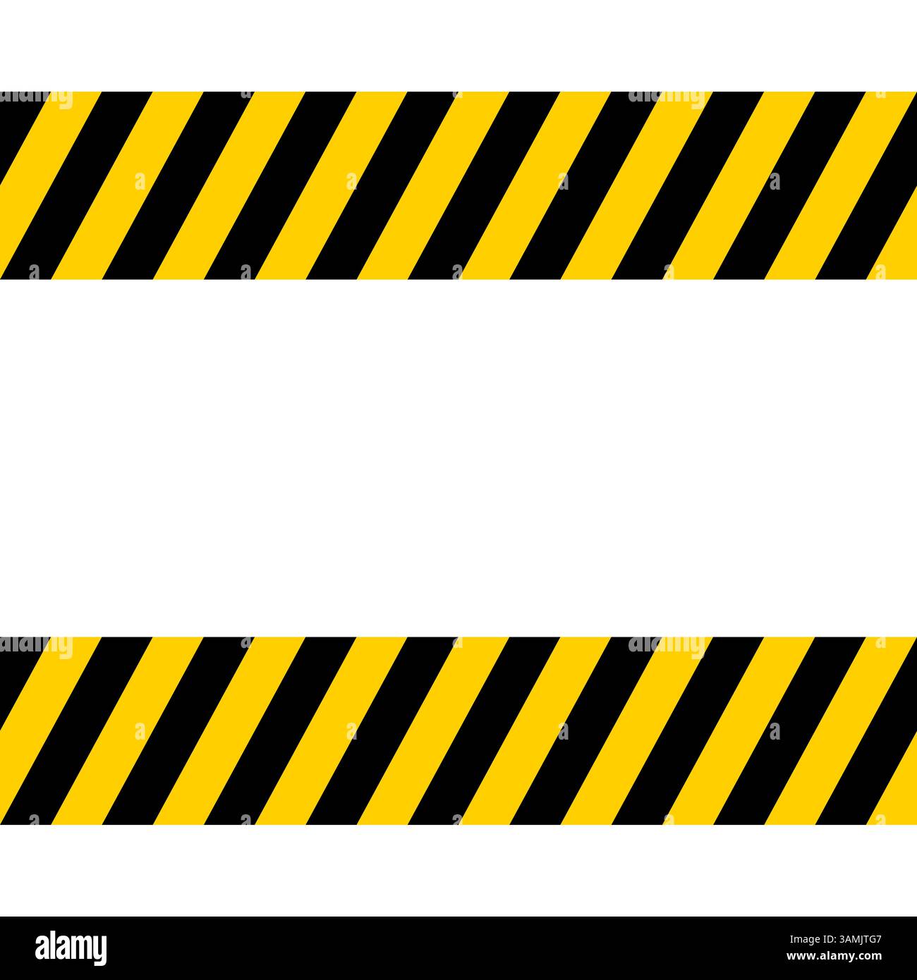 Yellow black warning stripes seamless horizontal danger border caution ...