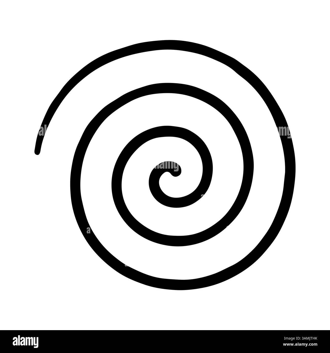 Hand drawn spiral doodle black line icon Stock Vector Image & Art - Alamy