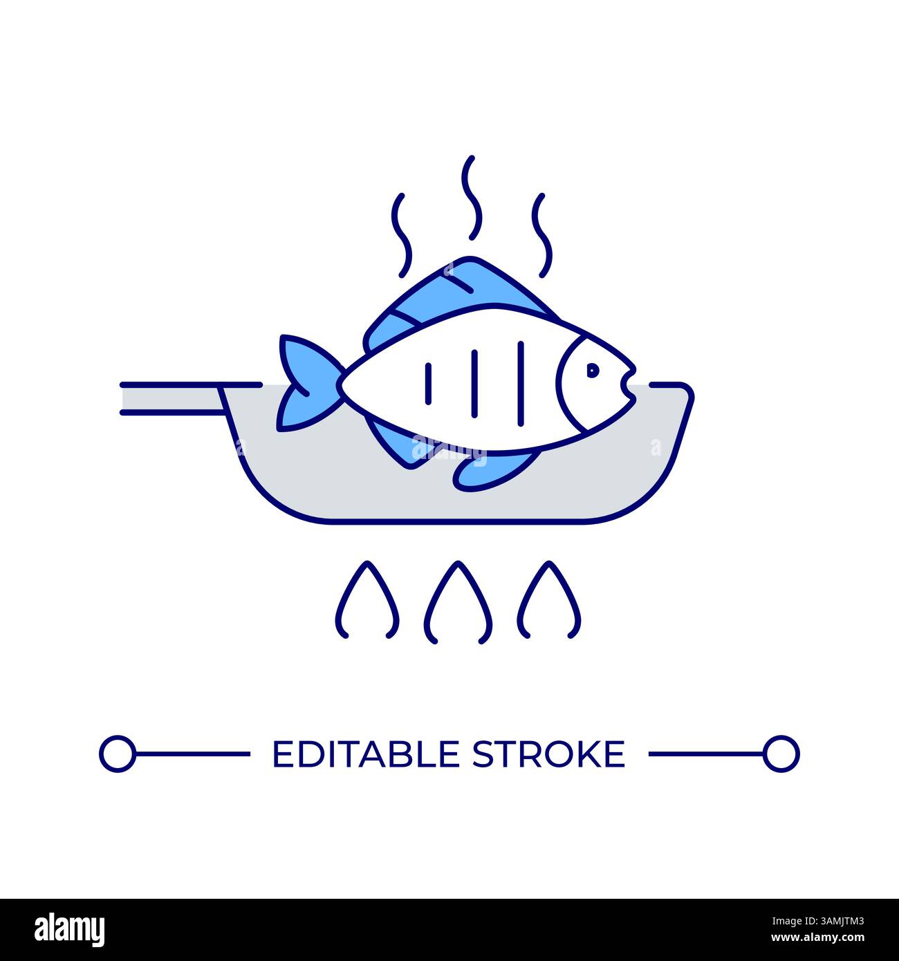 Meat fish color line Cut Out Stock Images & Pictures - Alamy