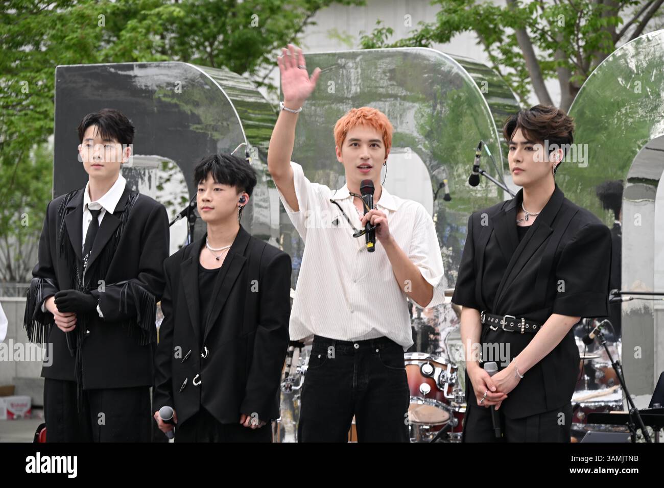 Chinese actor and singer Xu Weizhou attends an activity in Shanghai ...