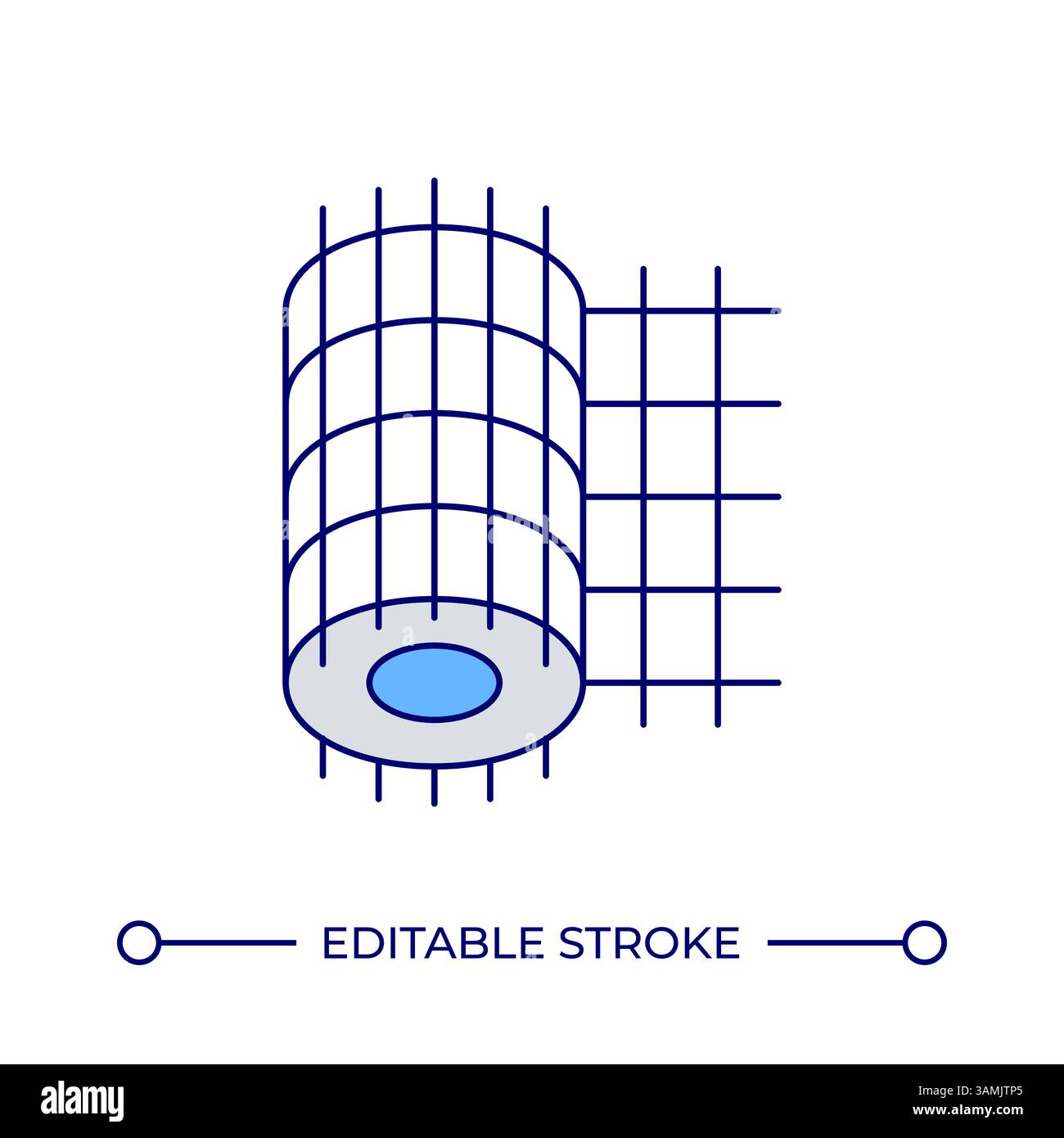 Wire mesh roll line color icon Stock Vector Image & Art - Alamy
