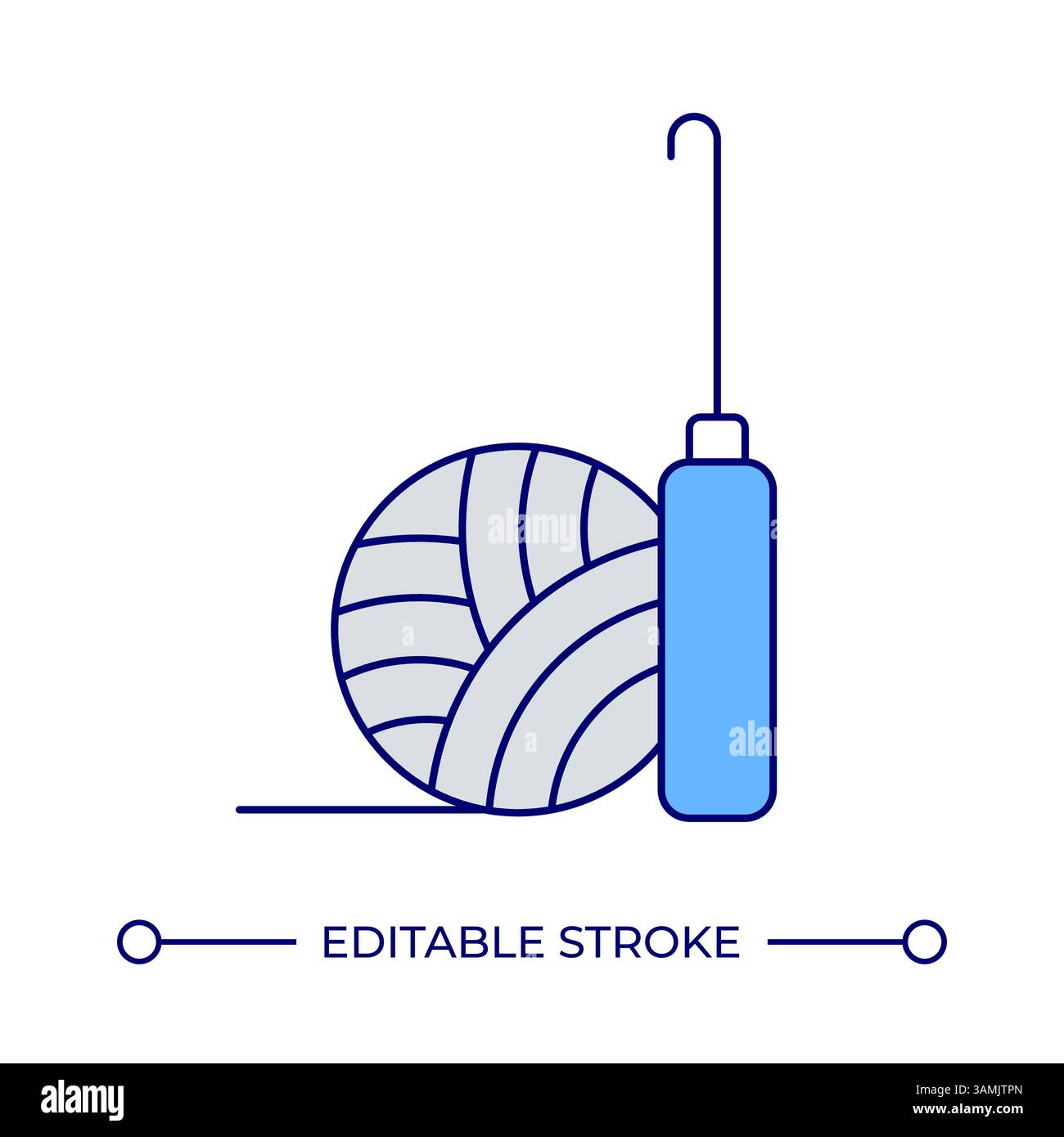 Crochet with yarn ball line color icon Stock Vector Image & Art - Alamy