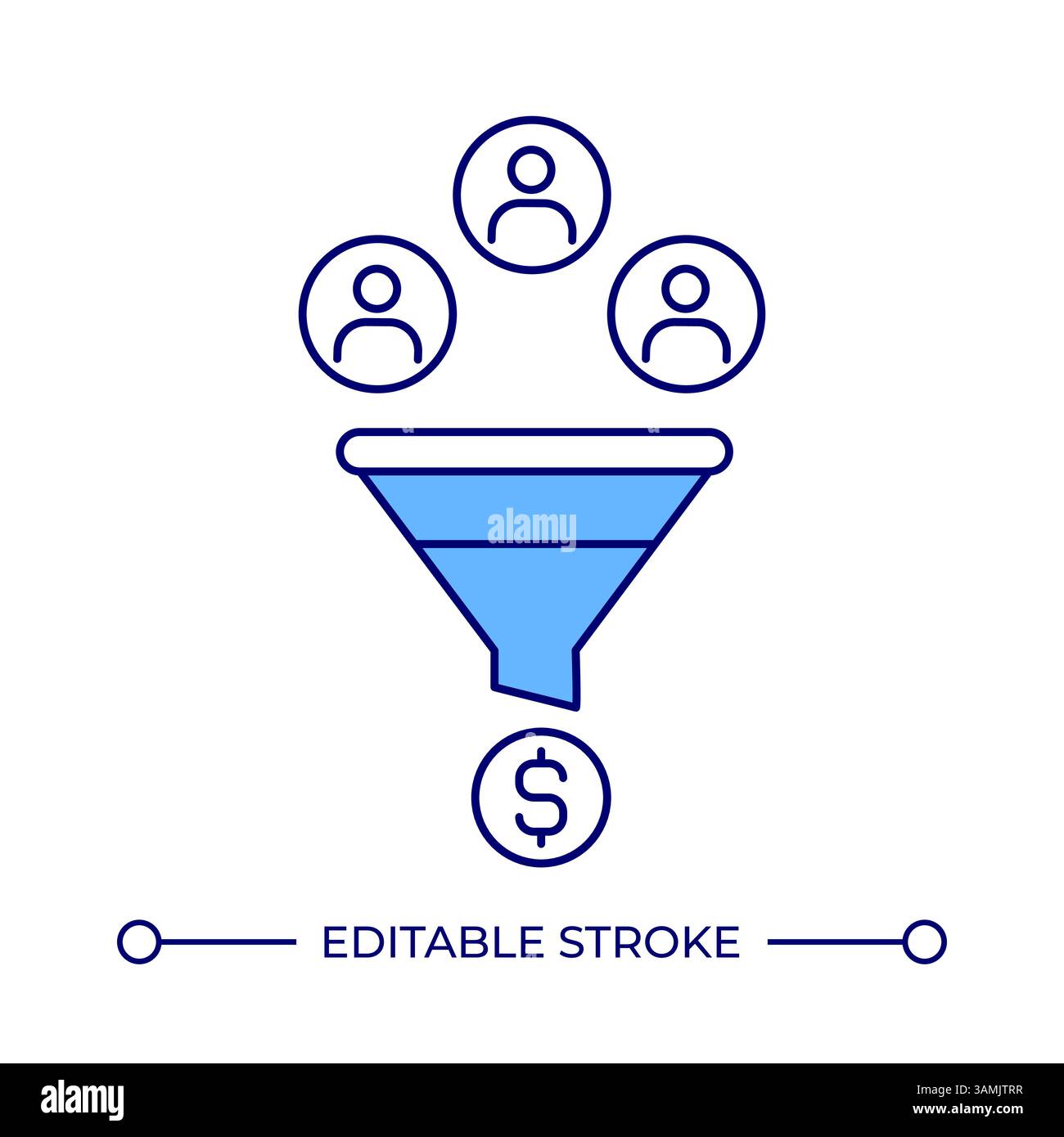 Marketing funnel icon symbol hi-res stock photography and images - Alamy