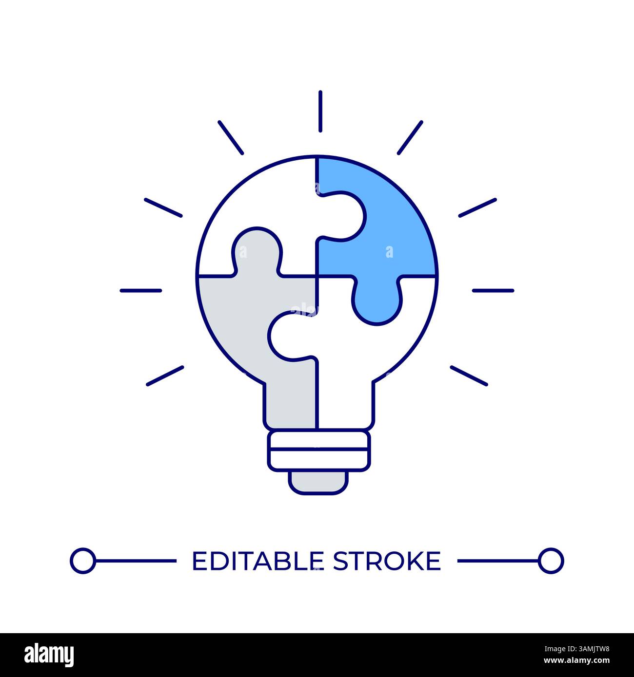 Color light bulb puzzle Stock Vector Images - Alamy