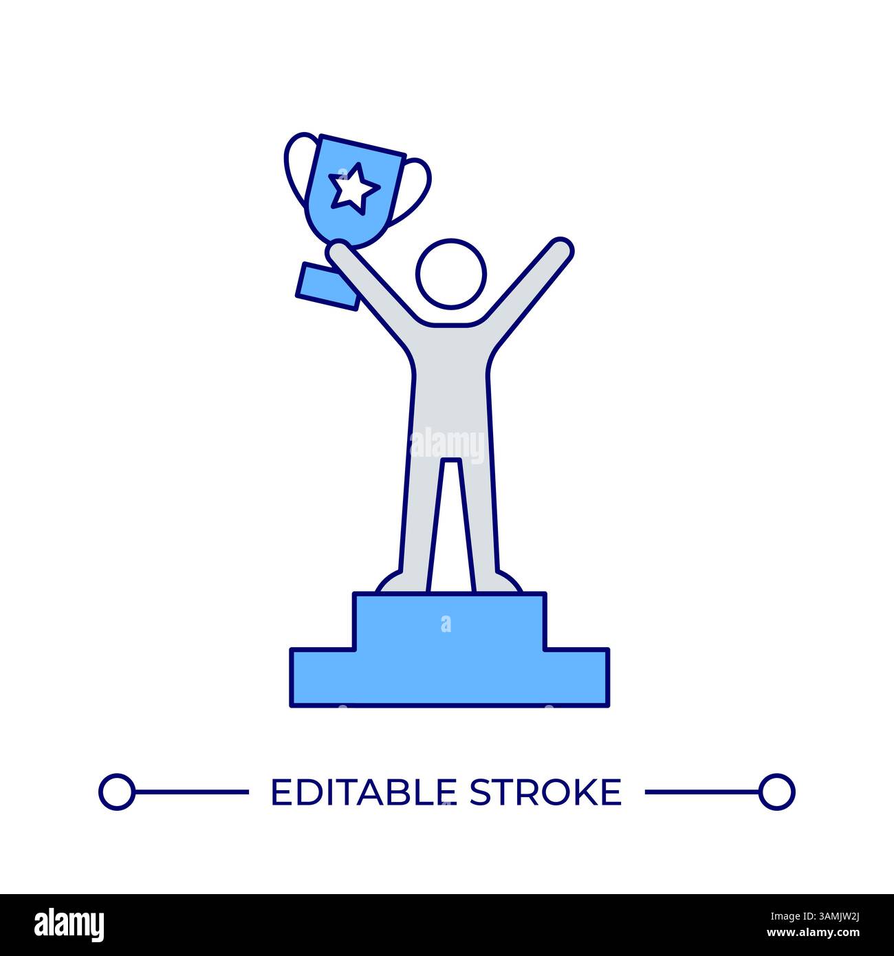 Winner on pedestal line hi-res stock photography and images - Alamy