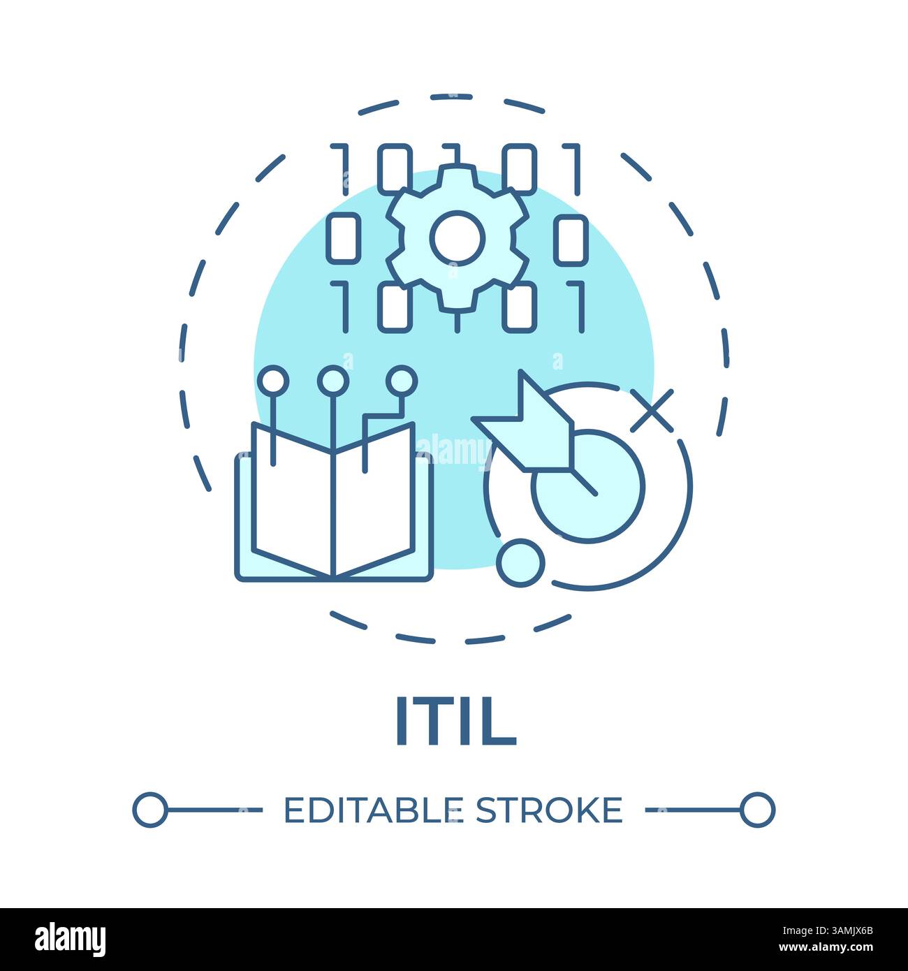 ITIL soft blue concept icon Stock Vector Image & Art - Alamy