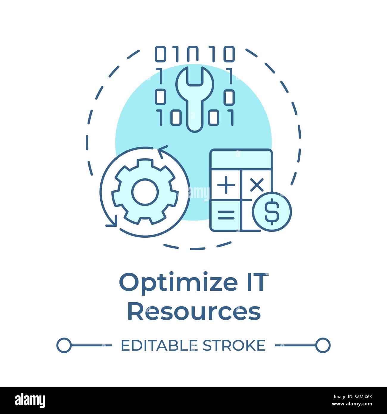 Optimize it resources soft blue concept icon Stock Vector Image & Art - Alamy