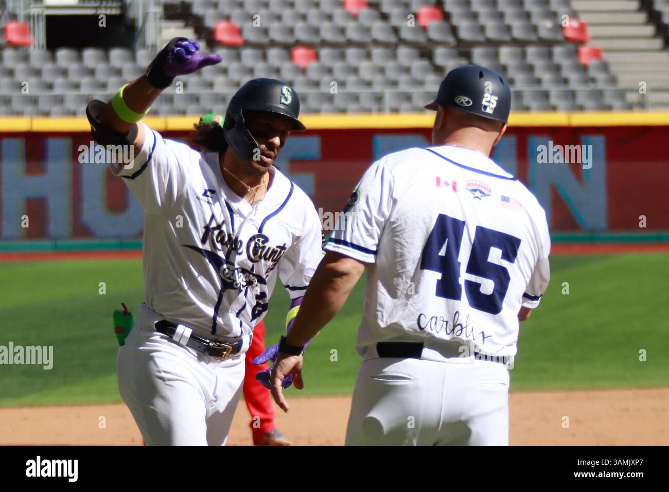 Mexico City, Mexico. 12th Apr, 2025. Dillon Thomas #21 and Matthew ...