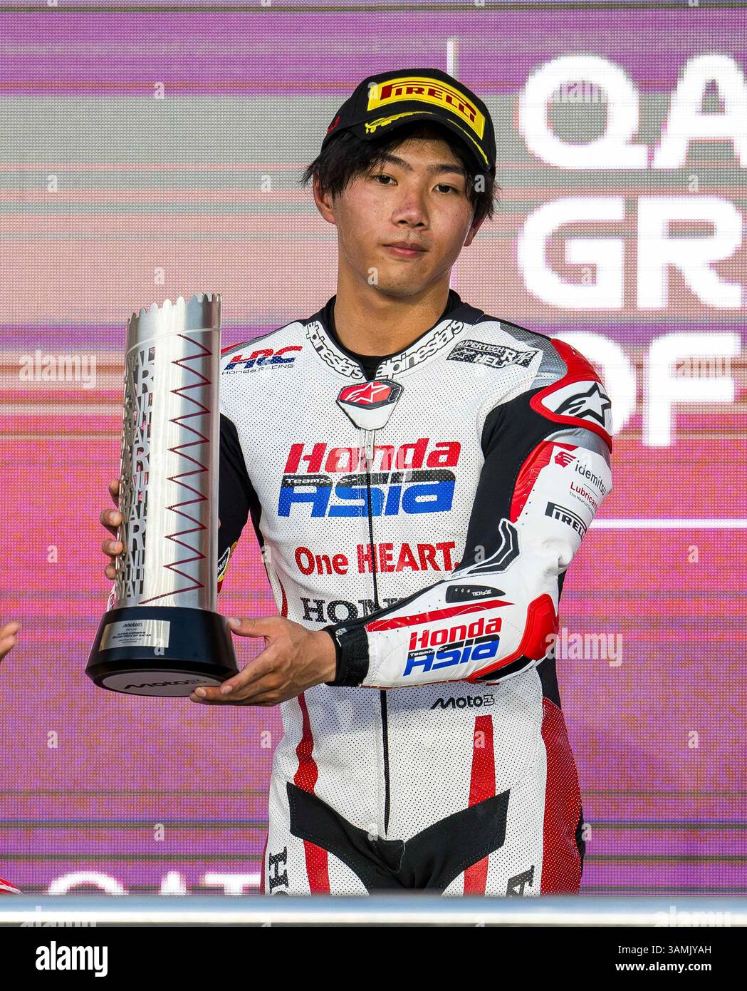 Doha, Qatar. 13th Apr, 2025. Japanese Moto3 rider Taiyo Furusato of ...