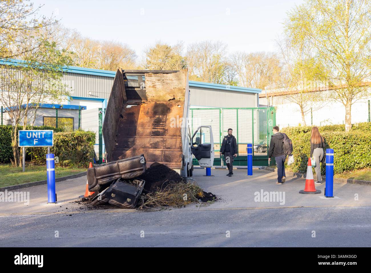 Leicester, UK. 14 APR, 2025. Scene as Palestine action target UAV ...