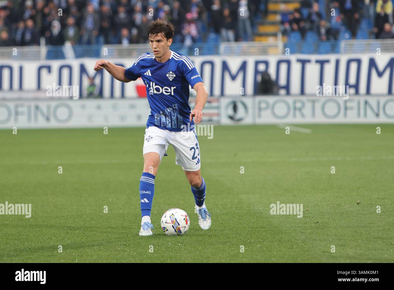 Como, Italia. 14th Apr, 2025. ComoÕs Como 1907's Maximo Perrone in ...