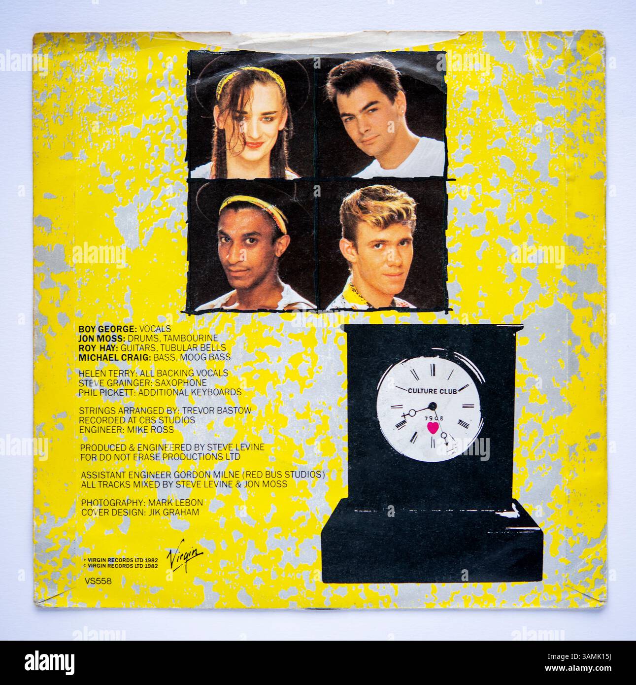 Back cover of the seven inch single version of Time (Clock of the Heart ...