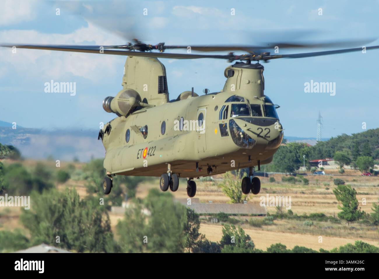 CH-47 Chinook heavy transport helicopter of the Spanish Army's Airmobile Force (FAMET Stock ...