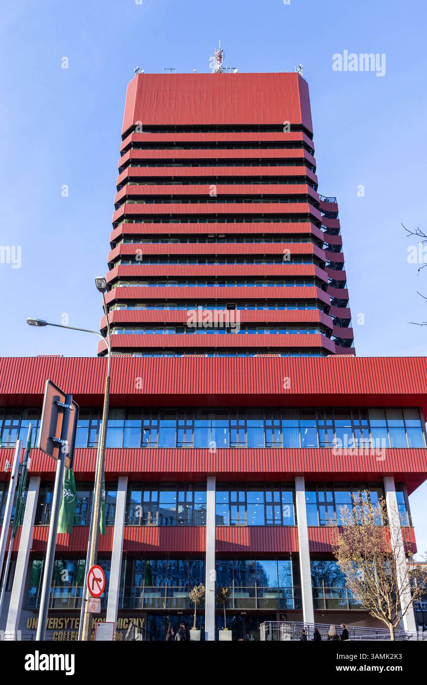 Poznan, Poland - April 8, 2025: Contemporary academic high-rise with ...