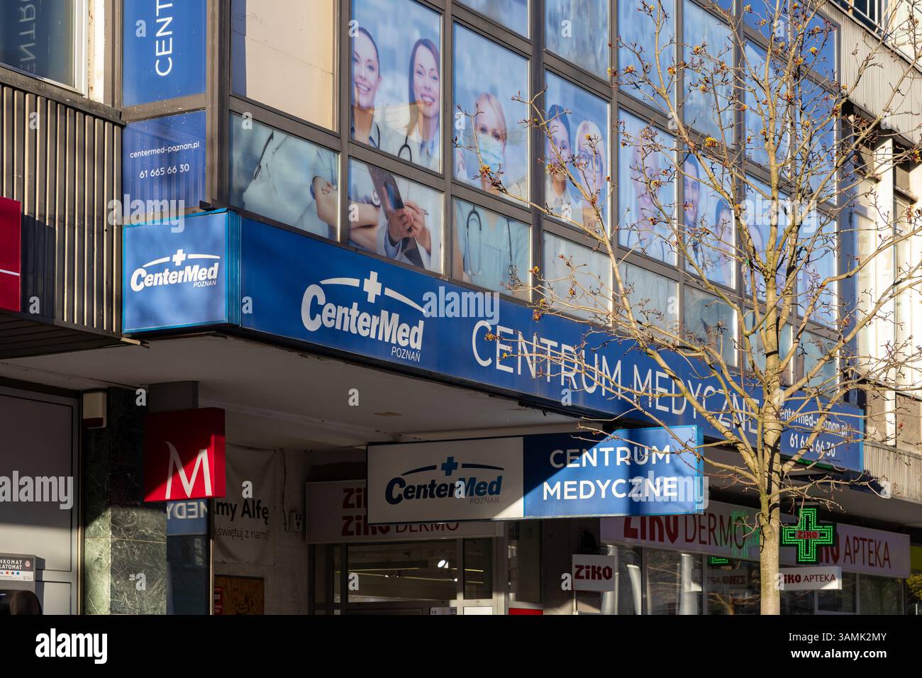 Poznan, Poland - April 8, 2025: Facade of the CenterMed medical clinic ...