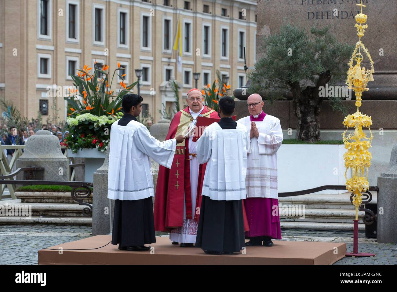 Vatican City, Vatican, 13 April 2025. Cardinal Leonardo Sandri leads ...