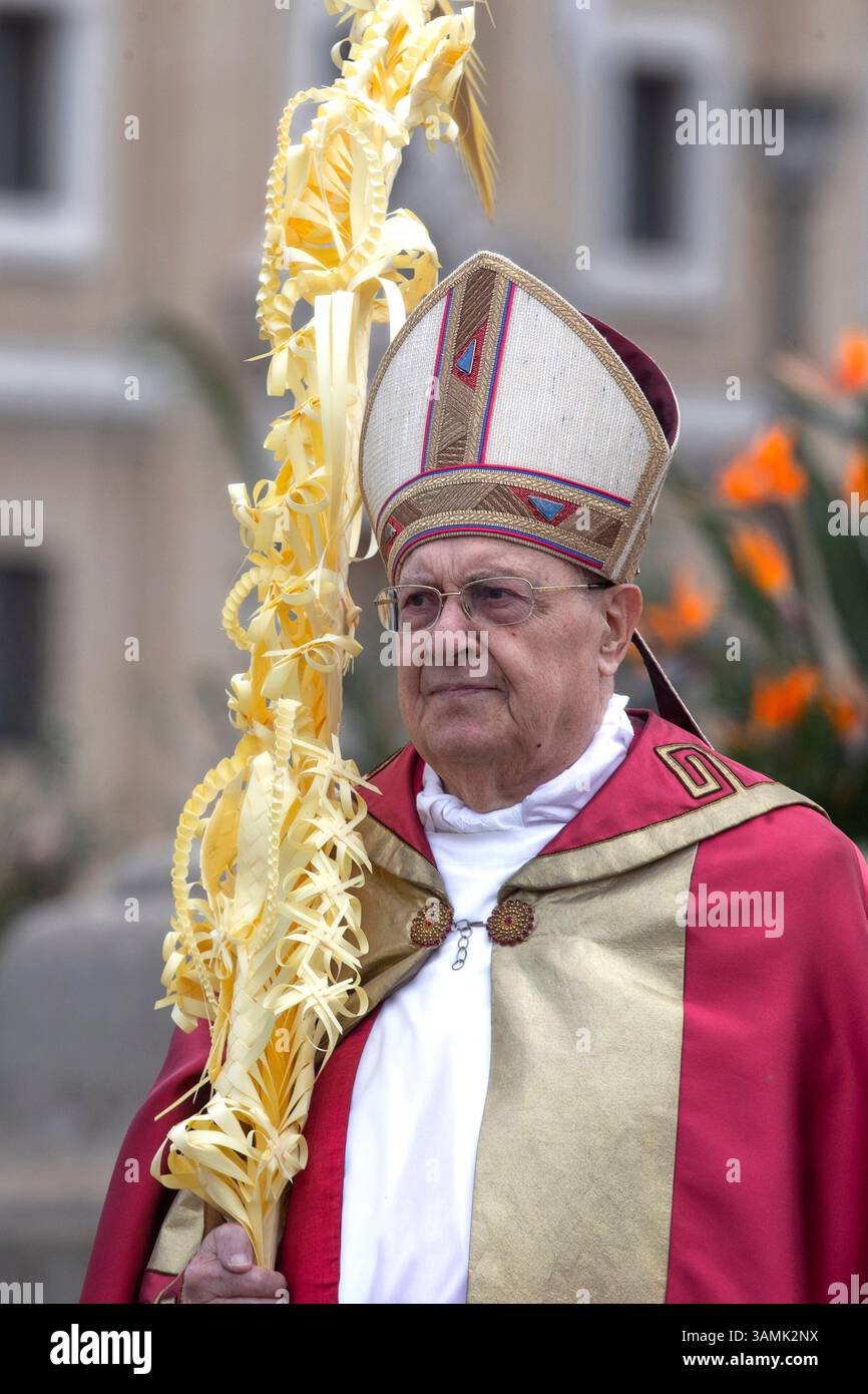 Vatican City, Vatican, 13 April 2025. Cardinal Leonardo Sandri leads ...