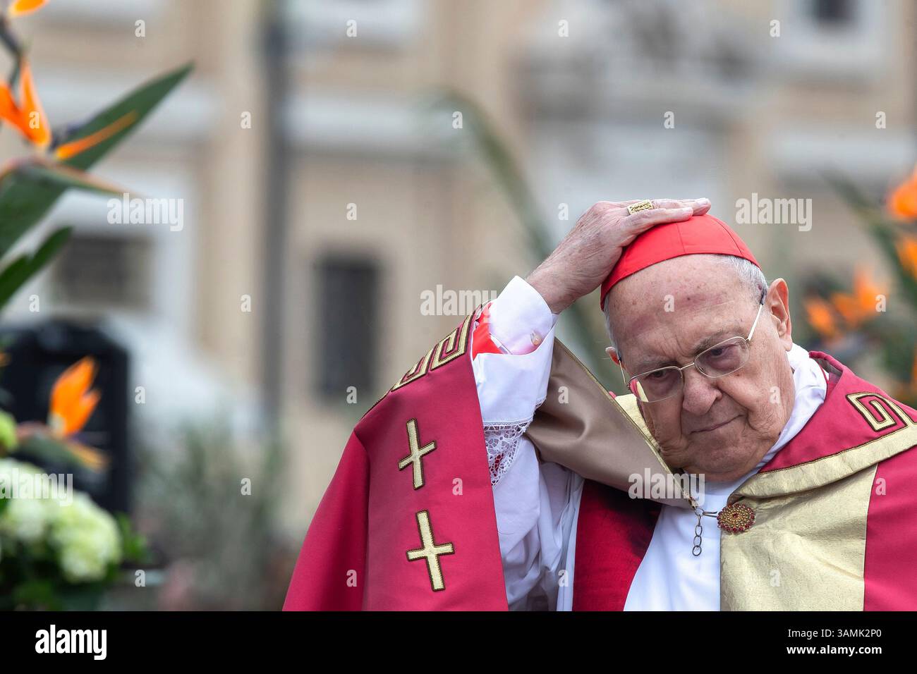 Vatican City, Vatican, 13 April 2025. Cardinal Leonardo Sandri leads ...