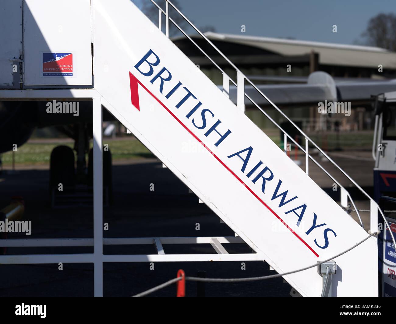 British Airways boarding ladder at british Imperial War Museum, Duxford ...