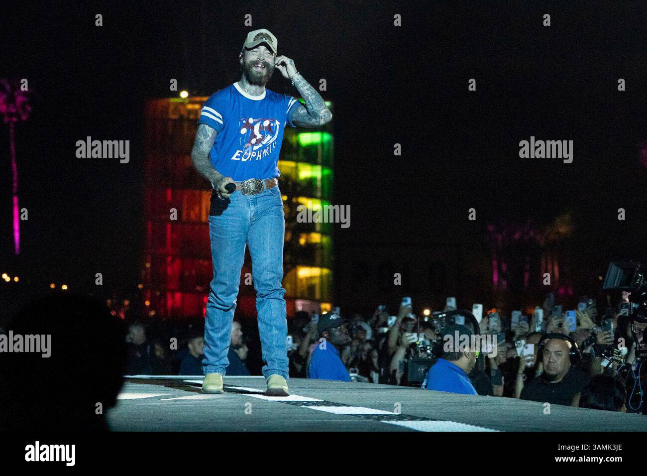 Post Malone performs during the first weekend of the Coachella Valley ...