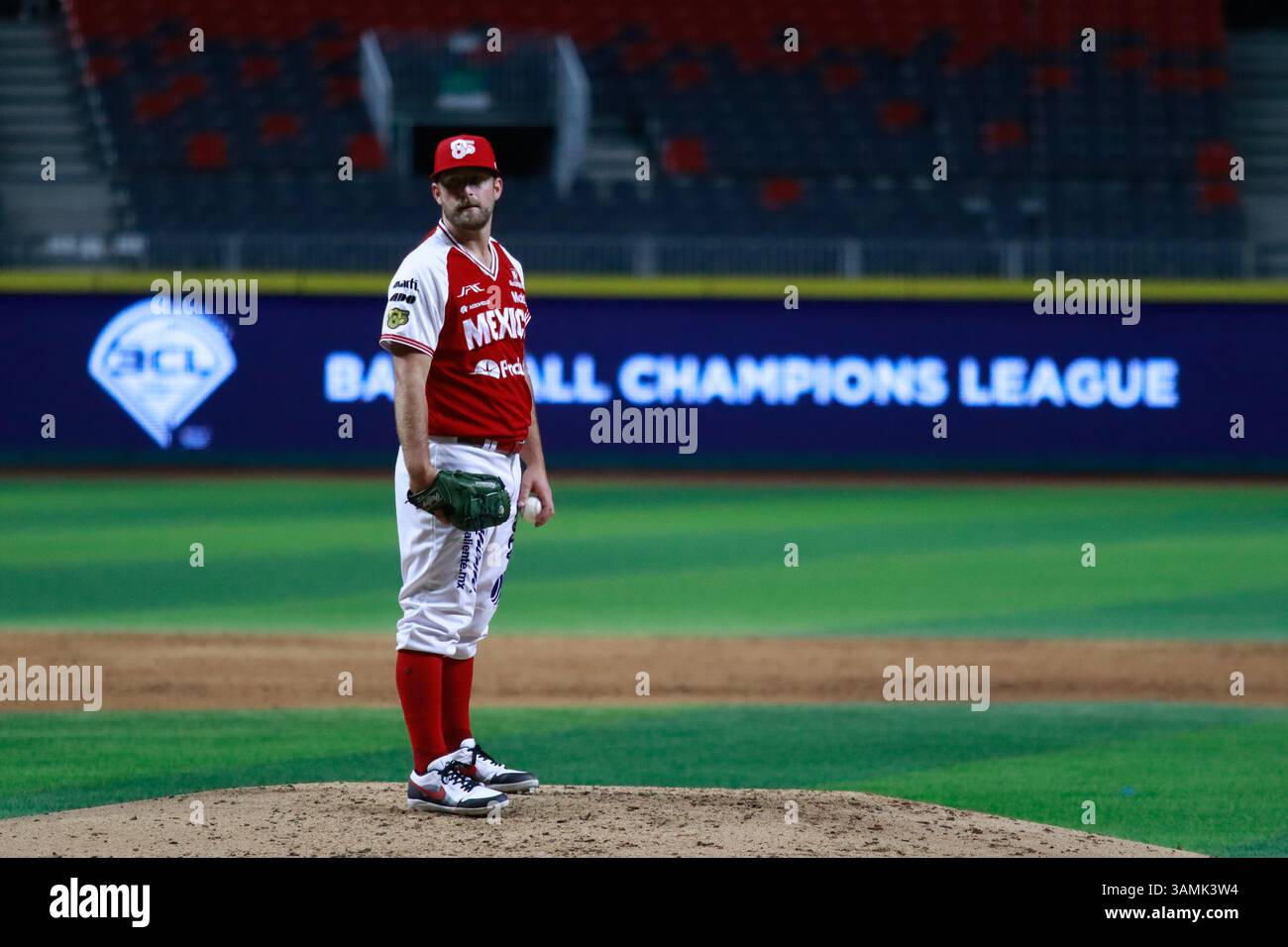 Ian Krol #48 of Diablos Rojos del Mexico pitches the ball during the ...