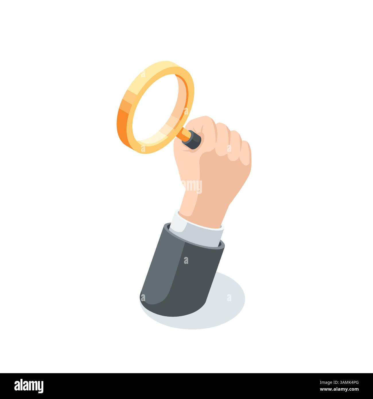 Focus on male hand Stock Vector Images - Alamy