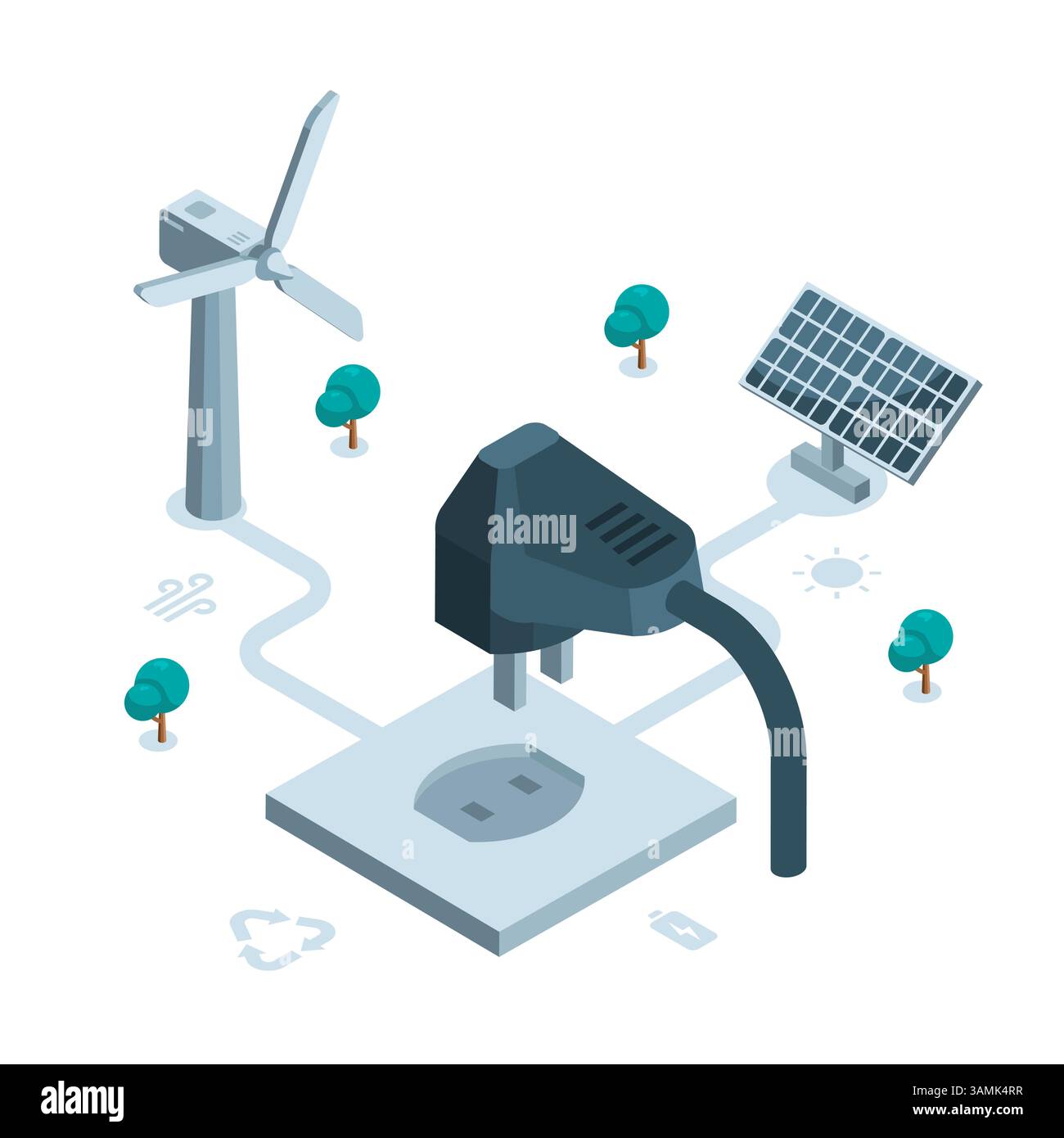 Wind farm socket Cut Out Stock Images & Pictures - Alamy