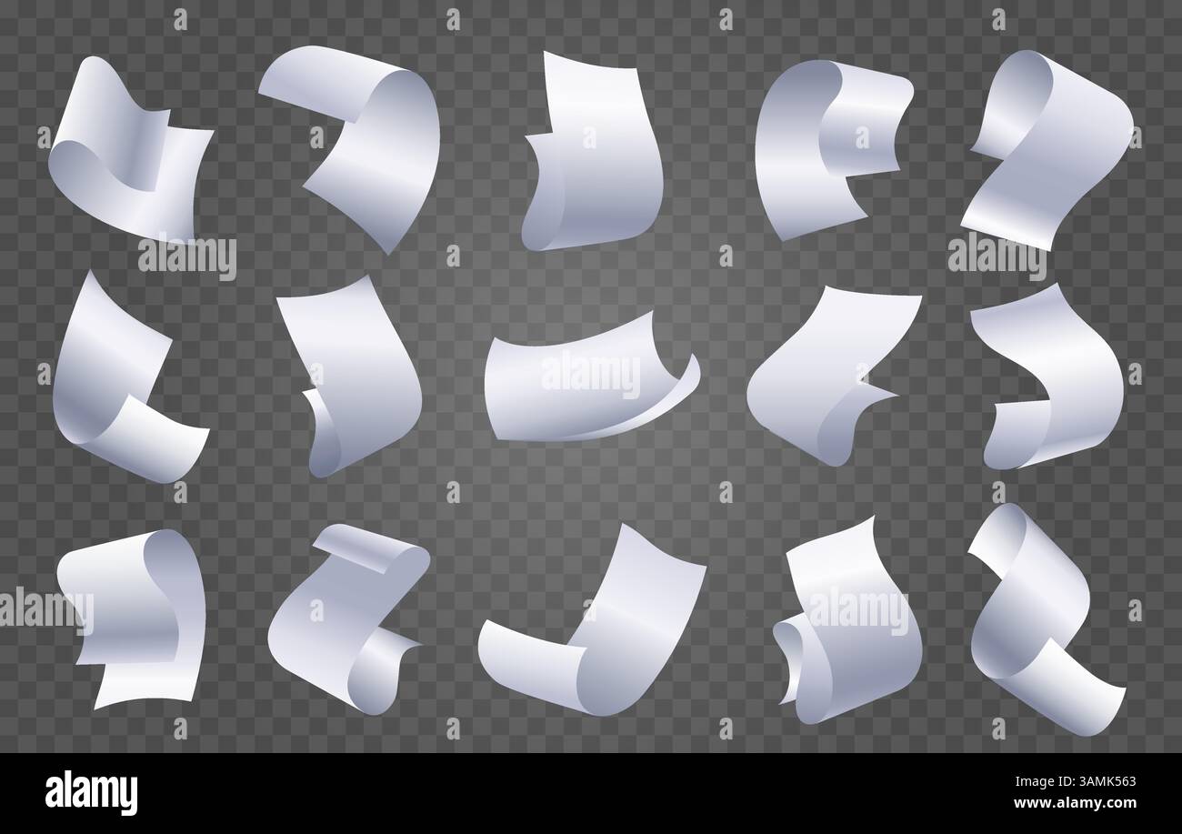 Twisted white paper sheets hi-res stock photography and images - Alamy