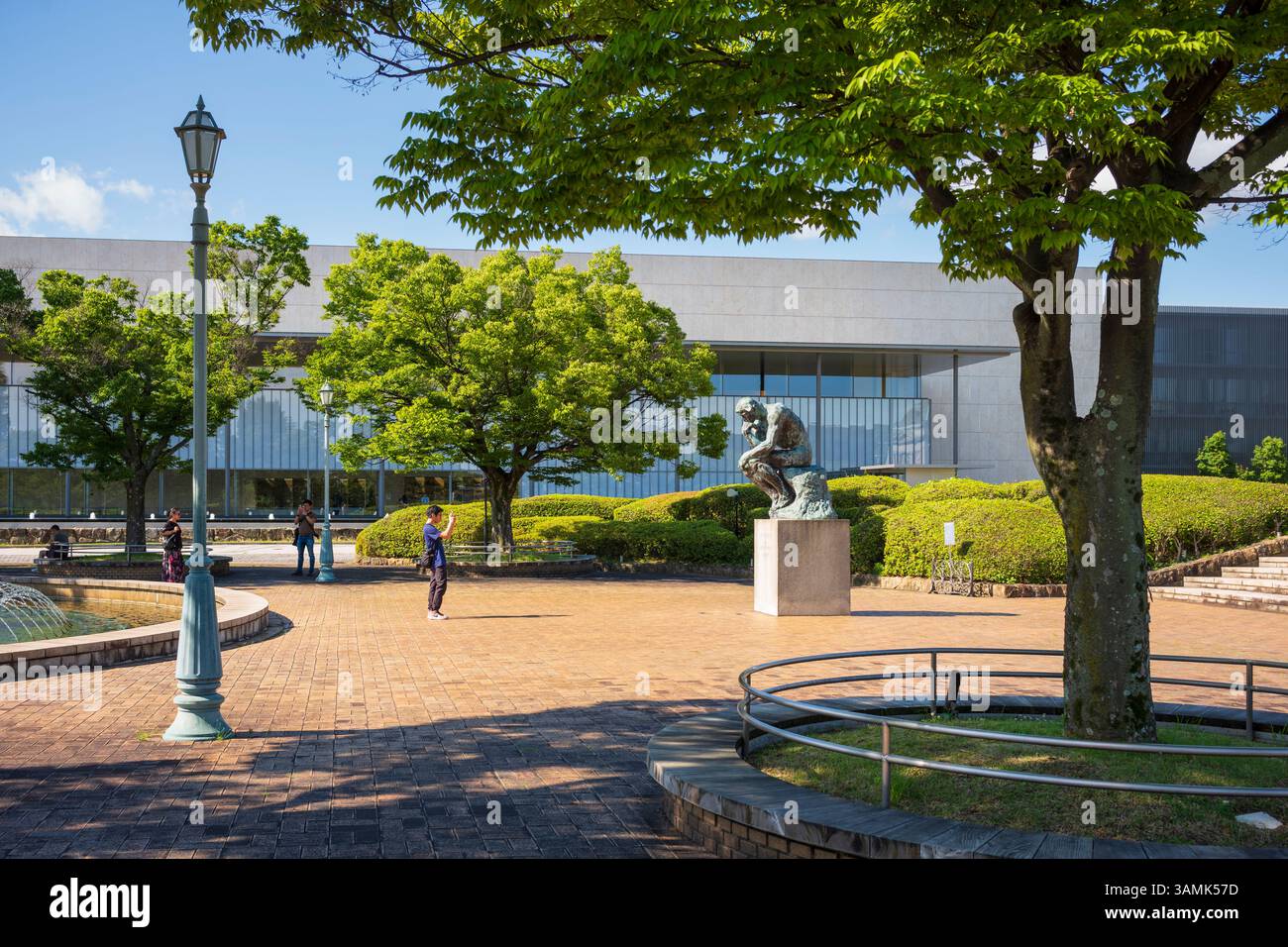 Kyoto, Japan, June 19, 2024: The large bronze statue of the French ...