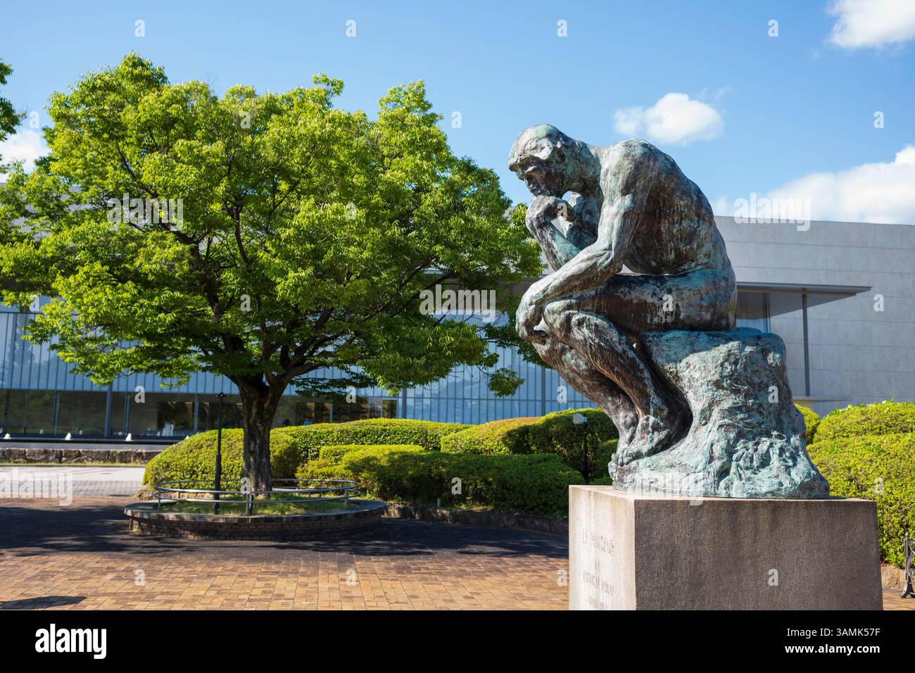 Kyoto, Japan, June 19, 2024: The large bronze statue of the French ...