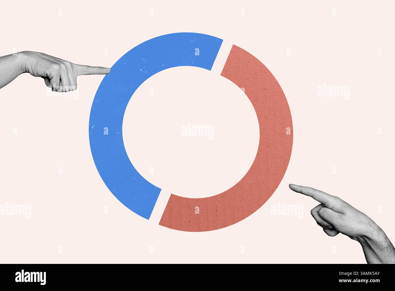 3D collage design composite trend artwork sketch of body language ...