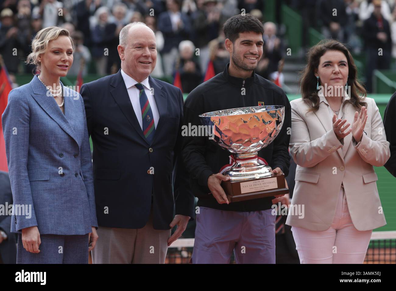 Princess Charlene of Monaco, Prince Albert II of Monaco, winner Carlos ...