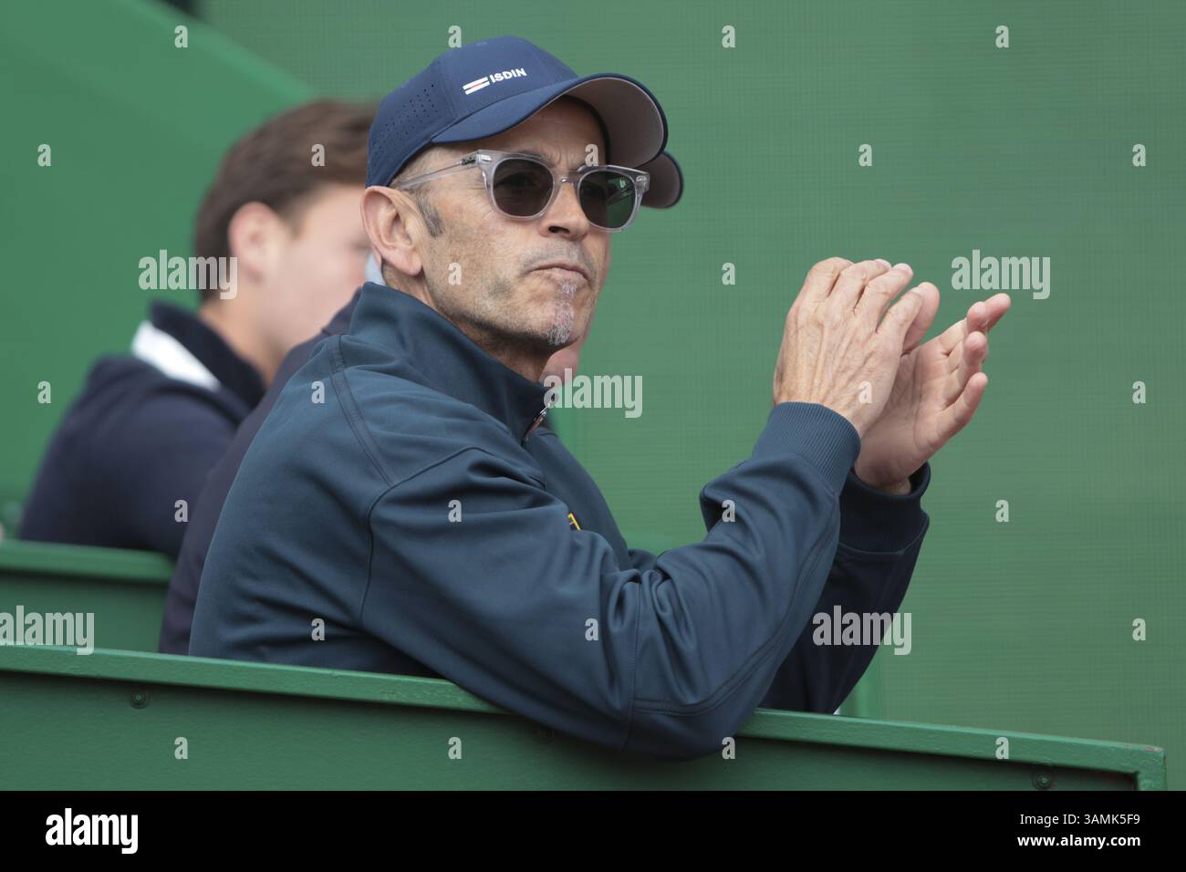 Samuel Lopez, coach of Carlos Alcaraz of Spain during the final on day ...