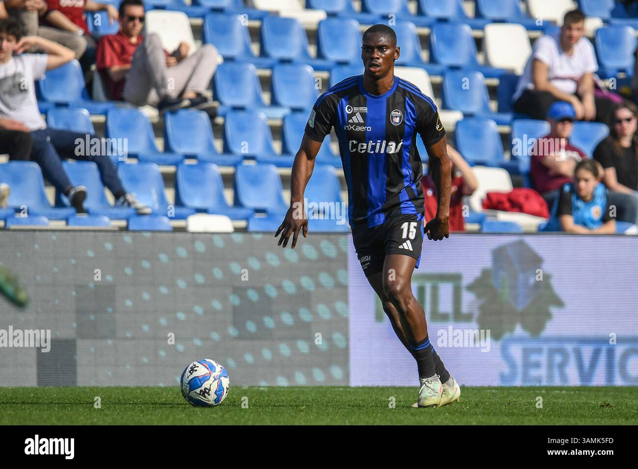 Reggio Emilia, Italy. 14th Apr, 2025. Idrissa Toure' (Pisa) during AC ...