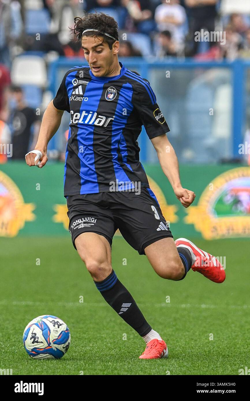 Reggio Emilia, Italy. 14th Apr, 2025. Samuele Angori (Pisa) during AC ...